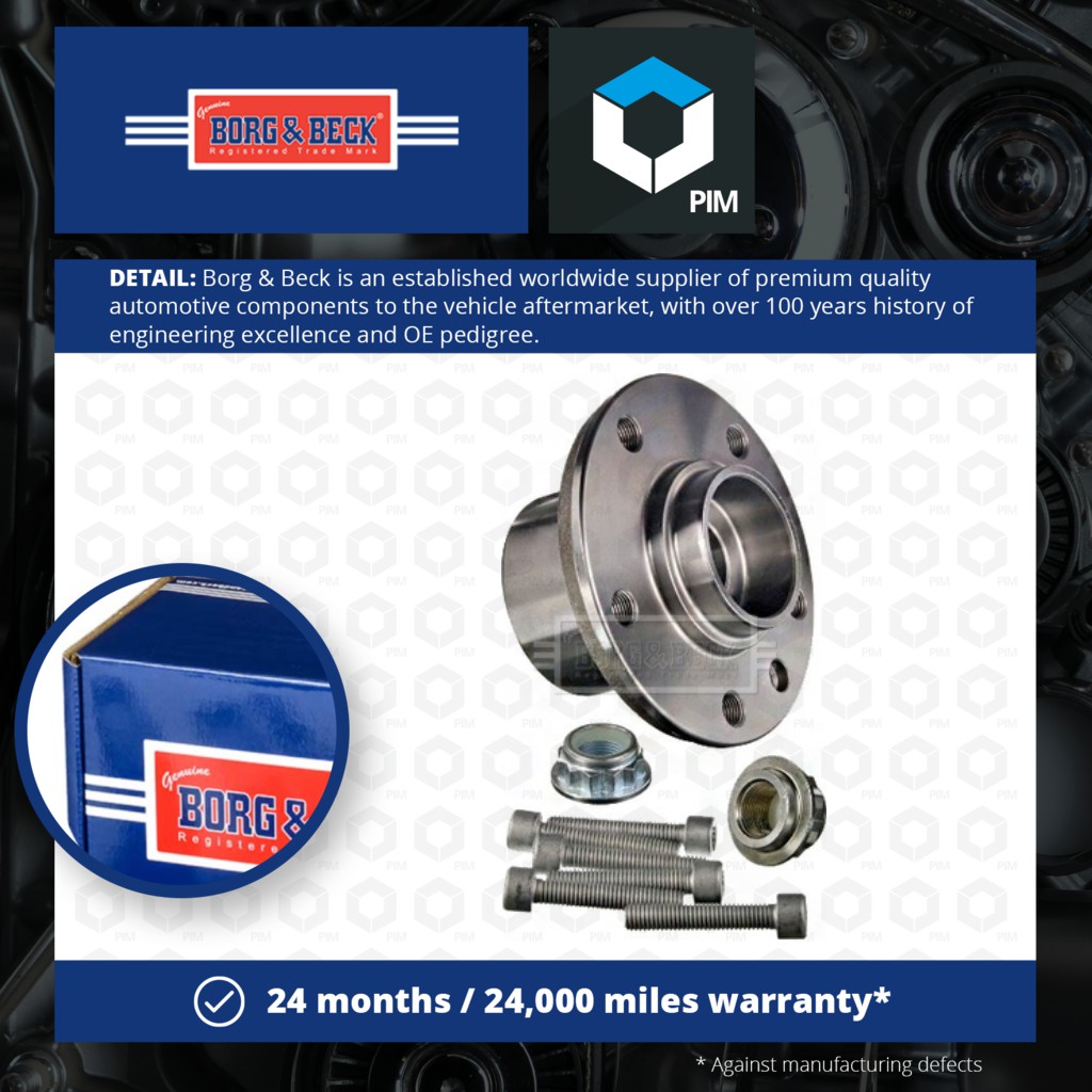 Wheel Bearing Kit Fits VW TRANSPORTER Mk5 1.9d 03 to 09 B&b 7h0401611d ...