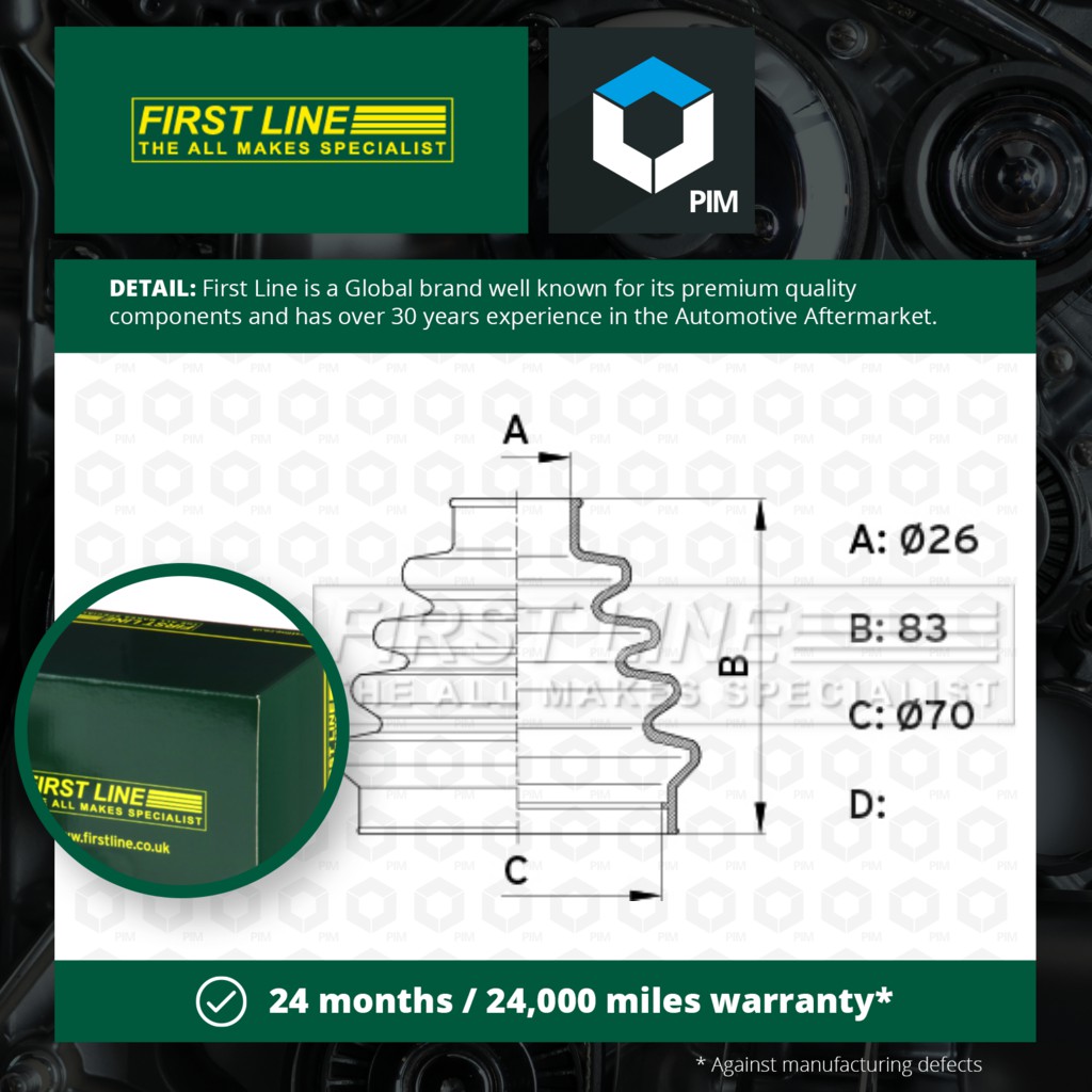 First Line FCB1005 CV Boot Kit for sale online | eBay