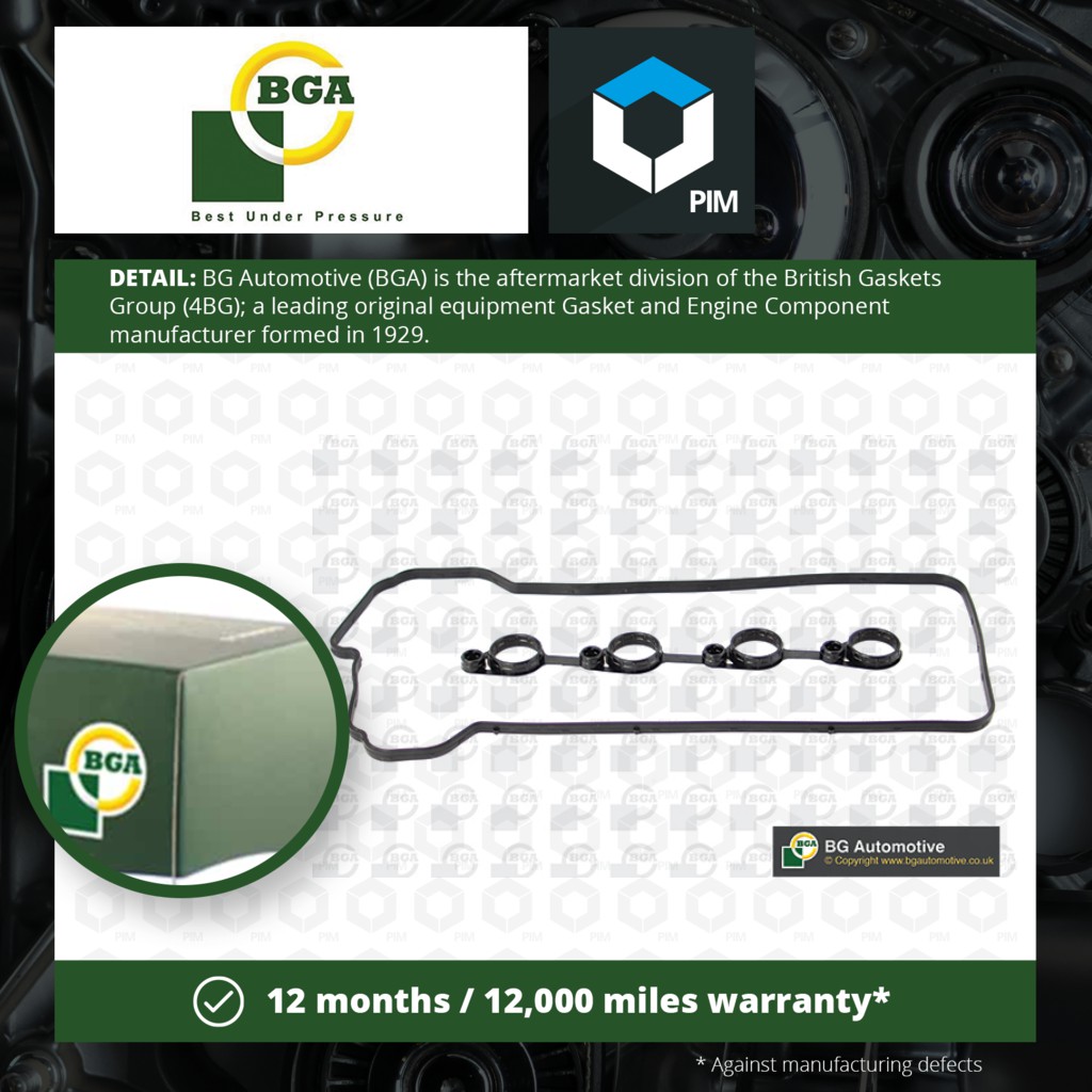 Rocker Cover Gasket Fits HYUNDAI I30 FD 1.4 07 to 12 G4fa BGA ...