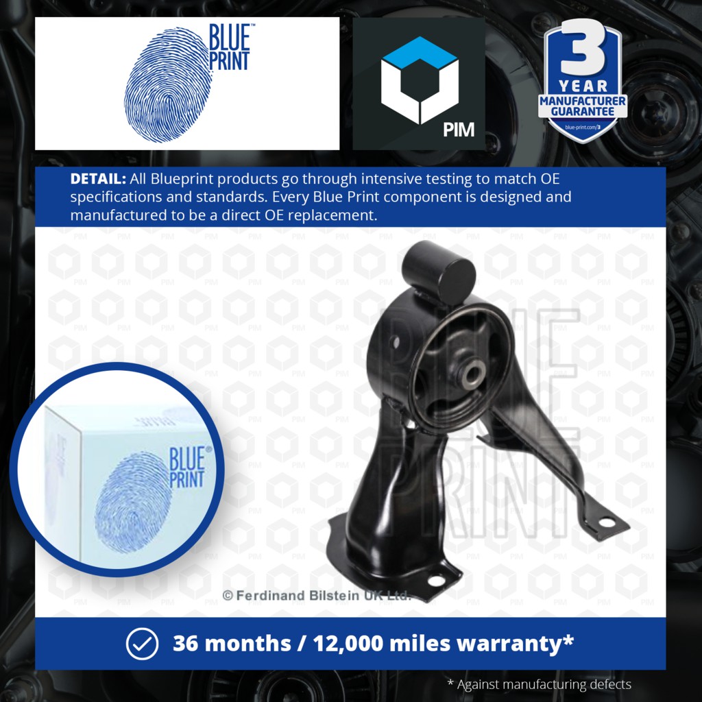 Rear Engine Mounting Fits MITSUBISHI OE Mr519400 Blue Print Adc480118 ...