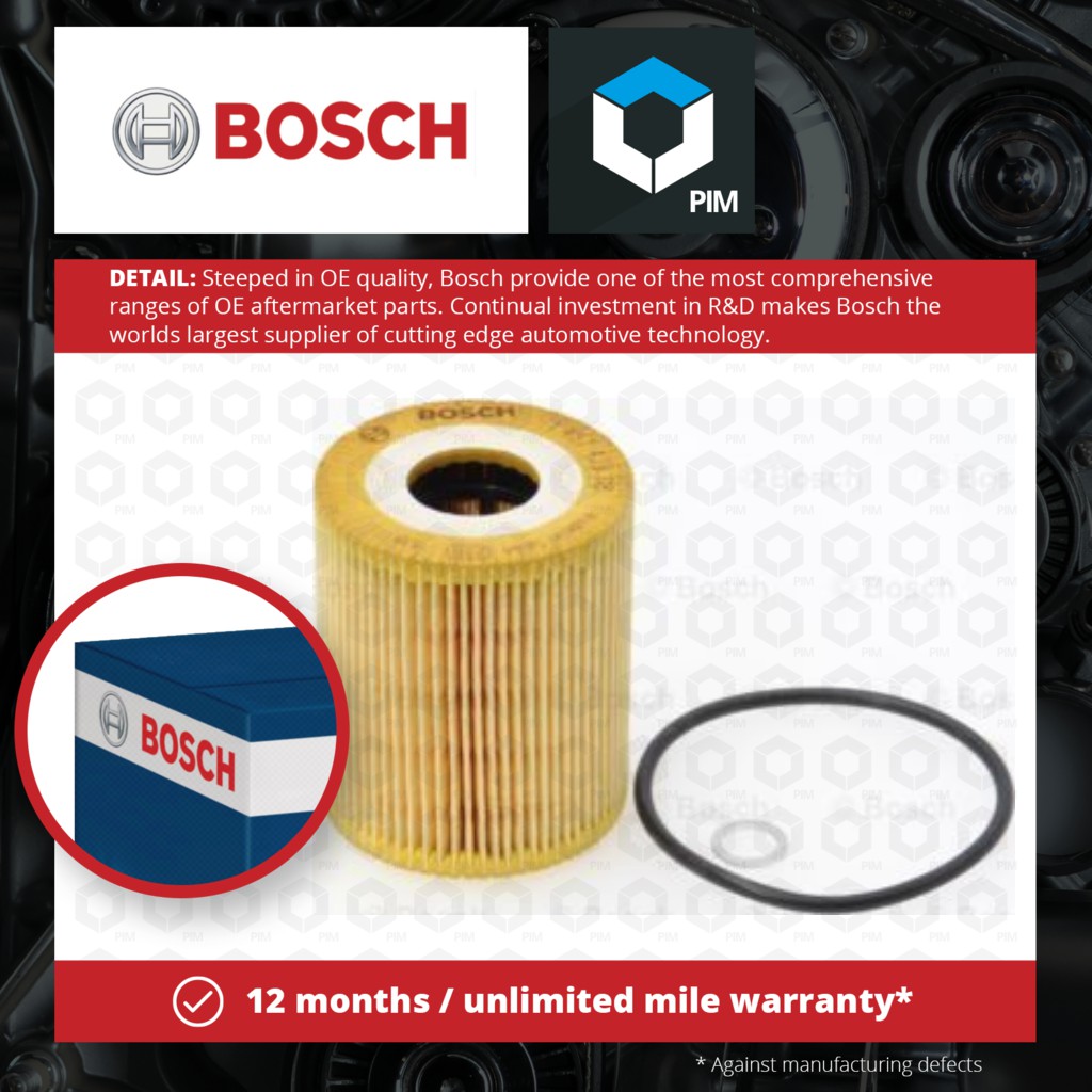 Oil Filter Fits BMW 330 E46 3.0d 00 to 03 Bosch 11422247392 11428513375 ...