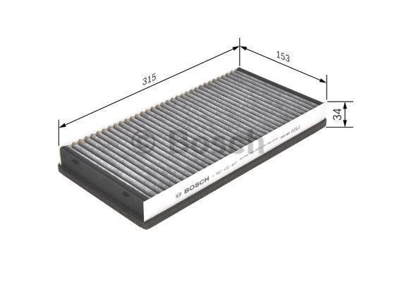 Pollen / Cabin Filter Fits Porsche Boxster 987 3.4 06 to 12 Bosch ...