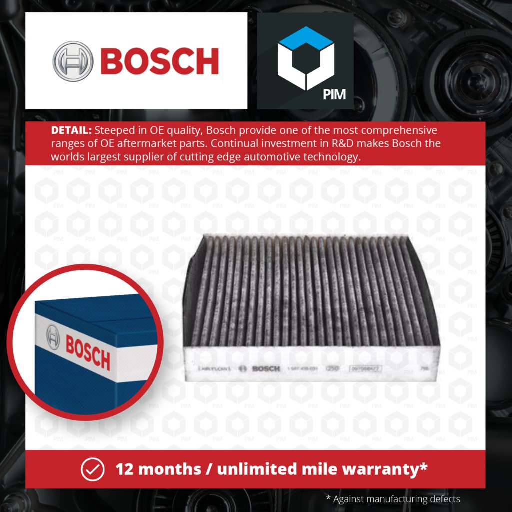 Pollen / Cabin Filter Fits RENAULT CLIO 2012 on Bosch 272770567r ...
