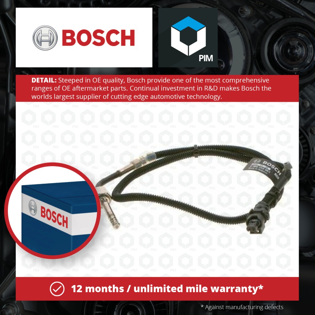 Sensore di temperatura di scarico adatto per MERCEDES E250 2.2D Post Cat 11 a 16 Bosch nuovo 15% di sconto con codice KING15. Min spesa £15. Max £75 di sconto