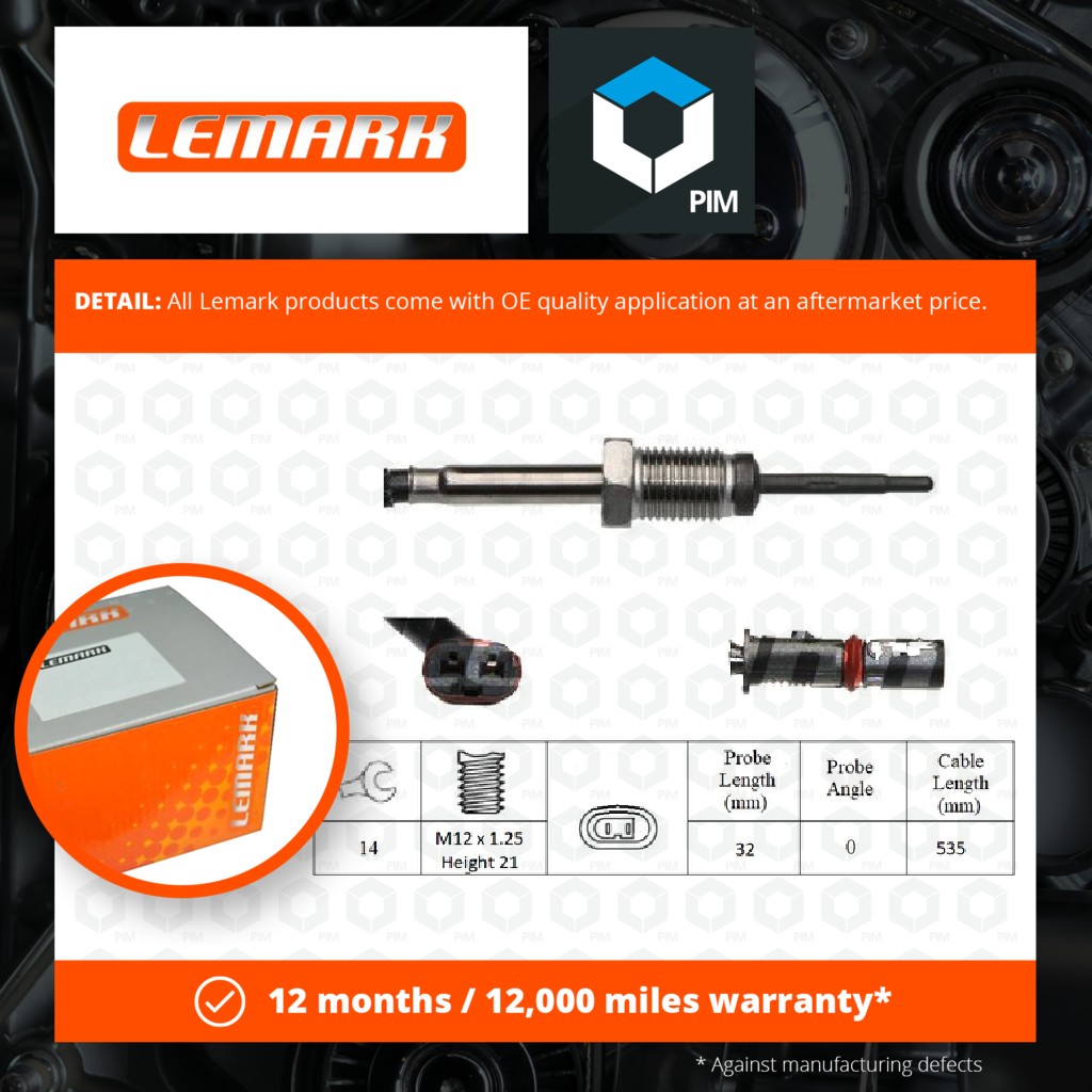 Sensore temperatura di scarico adatto per BMW 116 E81, E87 2.0 Post Cat 08-11 N43B20A 15% di sconto con codice KING15. Min spesa £15. Max £75 di sconto