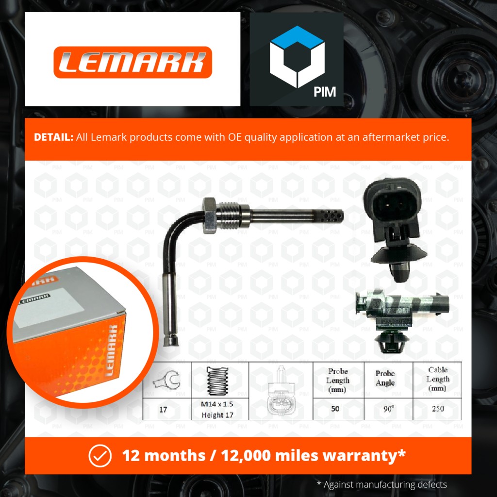 Sensore Temperatura Scarico adatto a FIAT 500X 334AXH1A 1.3D Dopo DPF 2014 su Lemark Consegna tracciata gratuita. Spedizione del giorno lavorativo successivo nel Regno Unito.