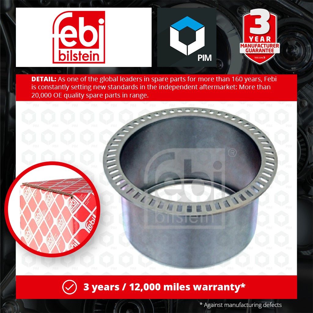 Anello riluttore ABS adatto per MERCEDES VARIO 670 4.3D posteriore 96-10 OM904.904 Febi Nuovo Consegna tracciata gratuita. Spedizione del giorno lavorativo successivo nel Regno Unito.