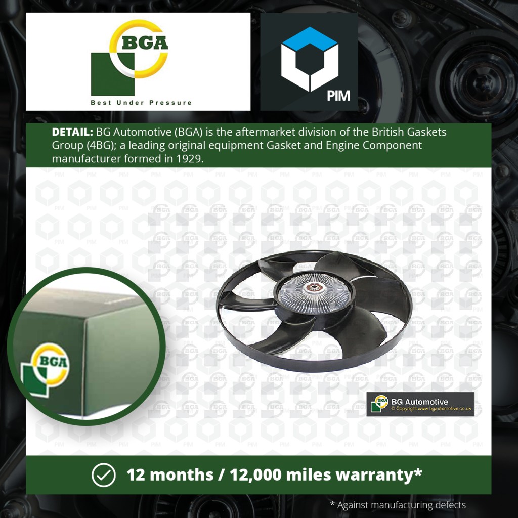 Accoppiamento viscoso ventola radiatore adatto a VW CRAFTER 2E 2.5D da 06 a 13 frizione BGA nuovo 15% di sconto con codice KING. Min spesa £15. Max £75 di sconto