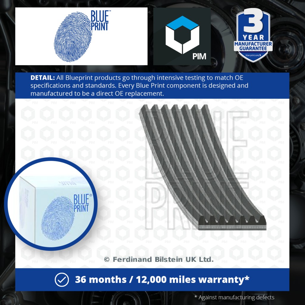 Cintura di trasmissione 7 costole multi V AD07R935 stampa blu 11287790875 11287791337 11287801393 Consegna tracciata gratuita. Spedizione del giorno lavorativo successivo nel Regno Unito.