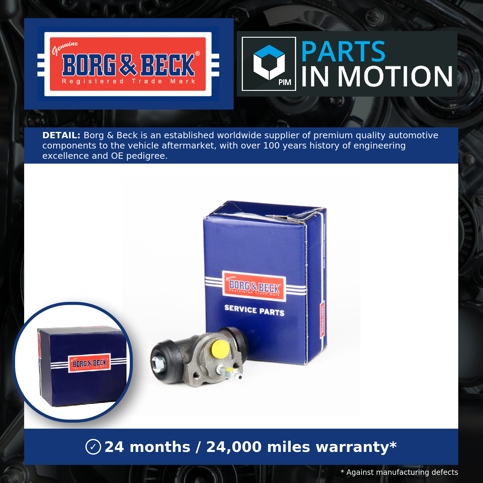 BORG & BECK BBW1694 Wheel Brake Cylinder Rear Right Left Fits Subaru ...