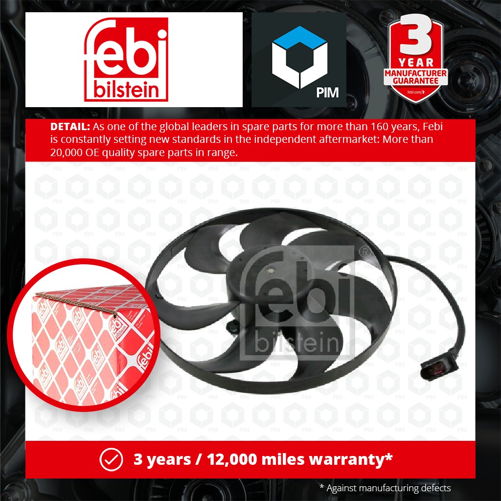 Ventola radiatore adatta a SEDILE CORDOBA 6L 1.9D 02-09 raffreddamento 1C0959455 6H0959455 Febi Consegna tracciata gratuita. Spedizione del giorno lavorativo successivo nel Regno Unito.