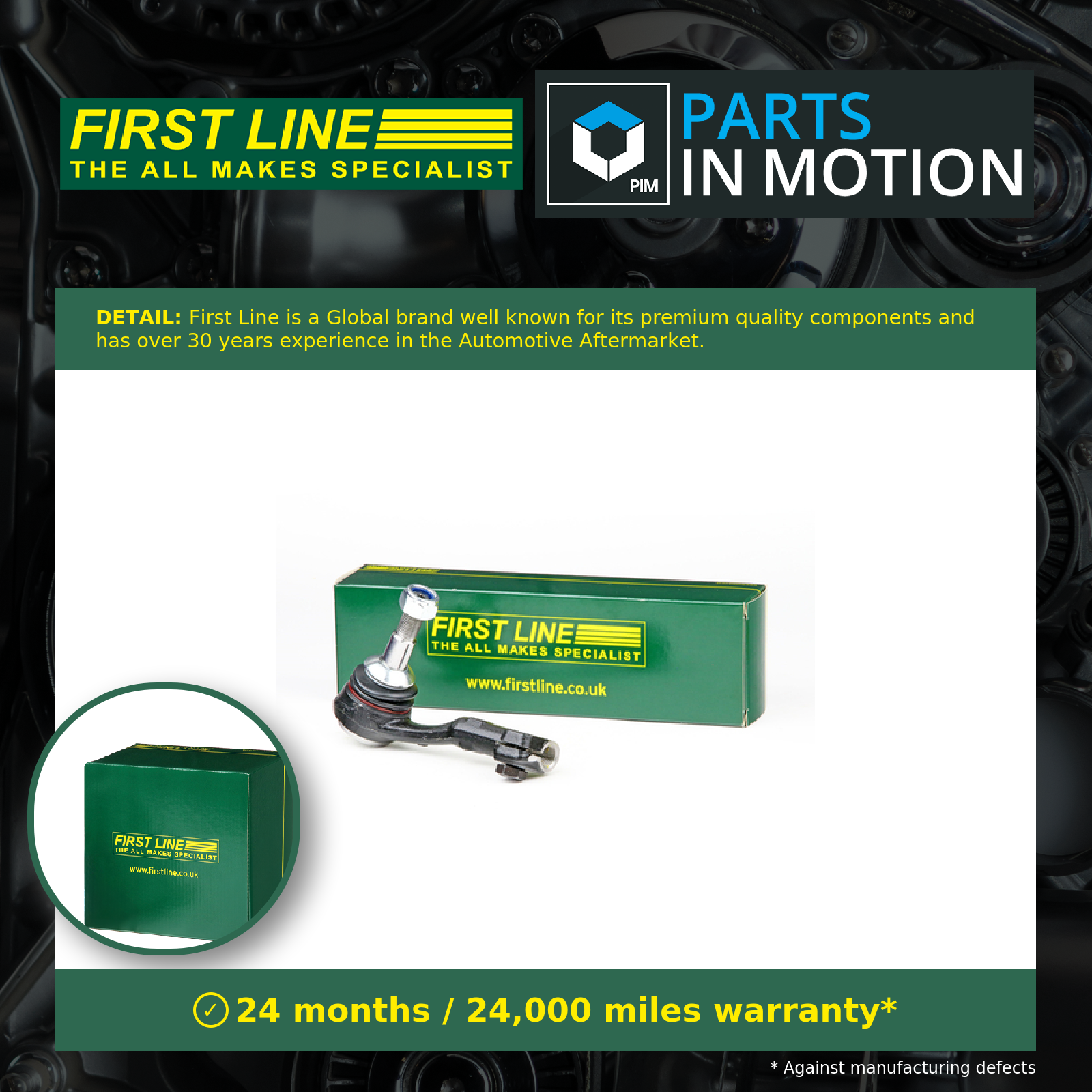 Tie / Track Rod End fits BMW Left Joint Firstline 32106765089 ...