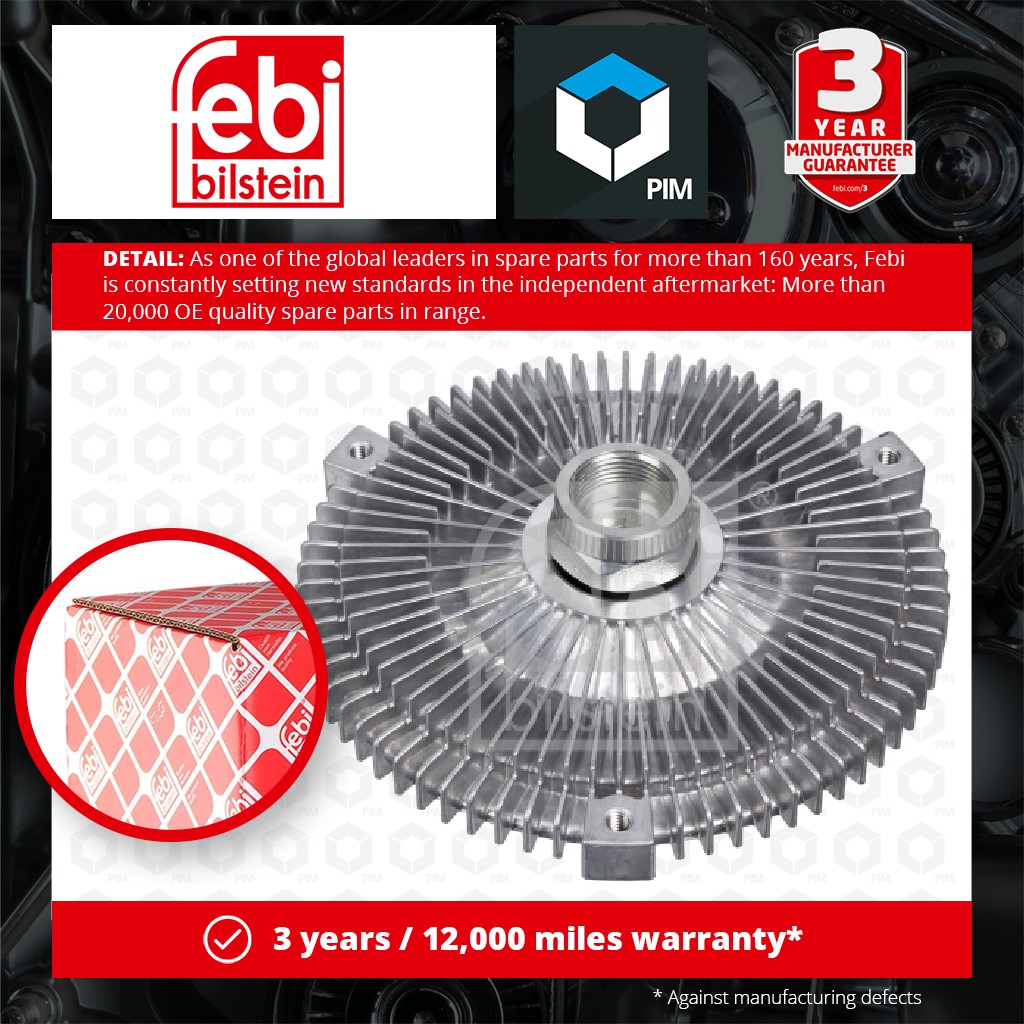 Accoppiamento viscoso ventola radiatore adatto per AUDI A4 B5, B6, B7 2.5D 97-06 frizione Febi Consegna tracciata gratuita. Spedizione del giorno lavorativo successivo nel Regno Unito.