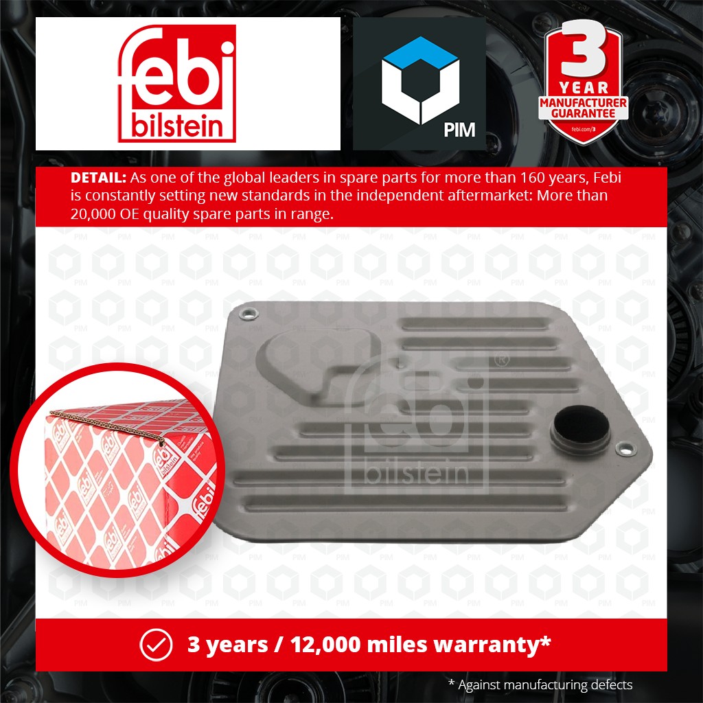 Filtro olio cambio automatico si adatta a trasmissione BMW 535 E39 3.5 96 a 03 Febi nuovo Consegna tracciata gratuita. Spedizione del giorno lavorativo successivo nel Regno Unito.