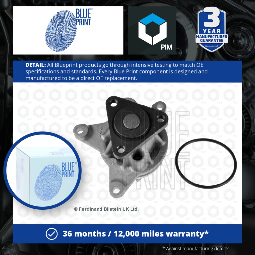 Water Pump Fits MAZDA 6 GG 2.3 02 to 07 L3c1 Coolant ADL L32715100a ...