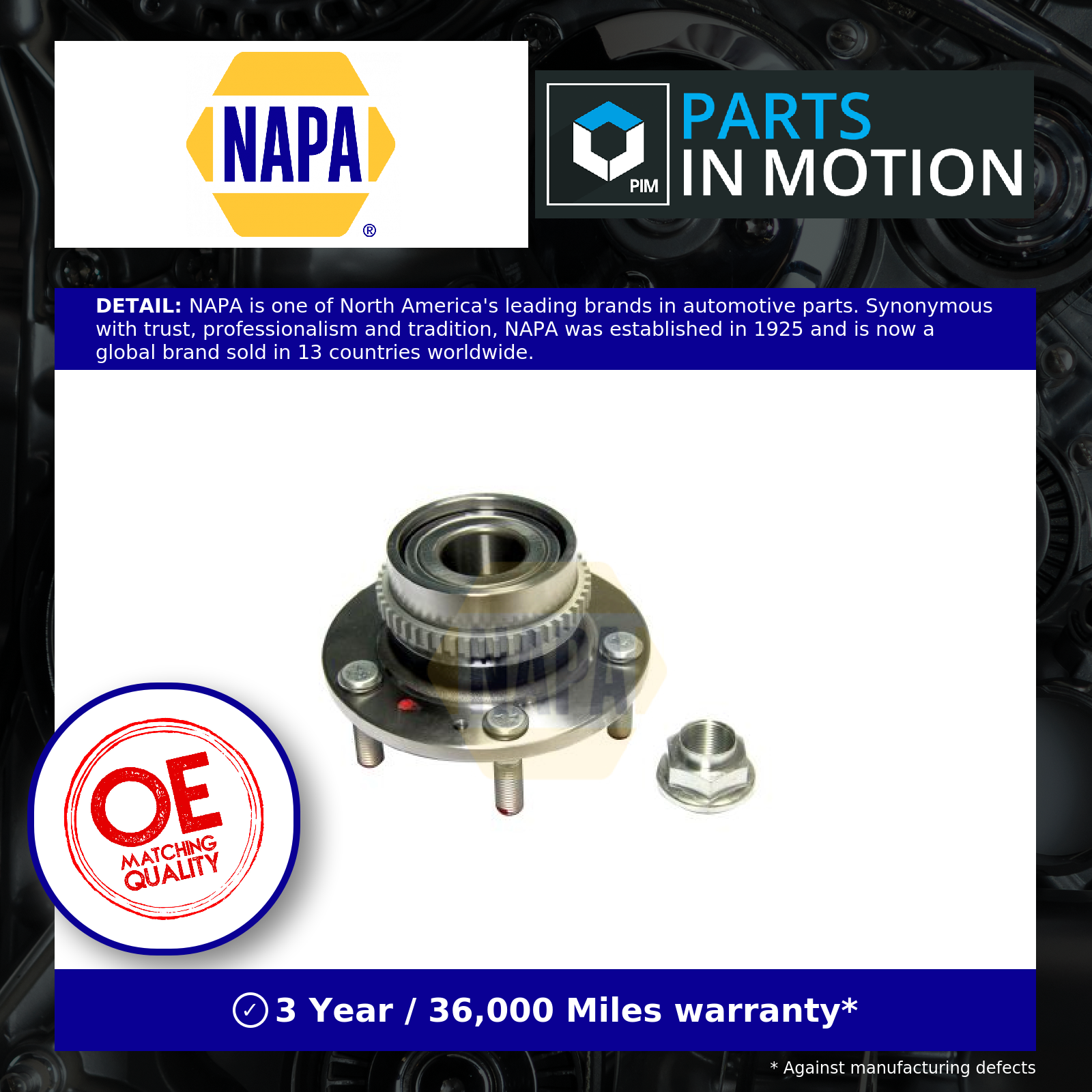 Wheel Bearing Kit fits KIA SPORTAGE 2.0 Rear 04 to 10 G4GC NAPA ...
