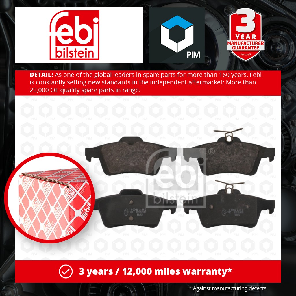 Brake Pads Set fits JAGUAR XF X250 Rear 08 to 15 C2C27271 C2D23143 ...