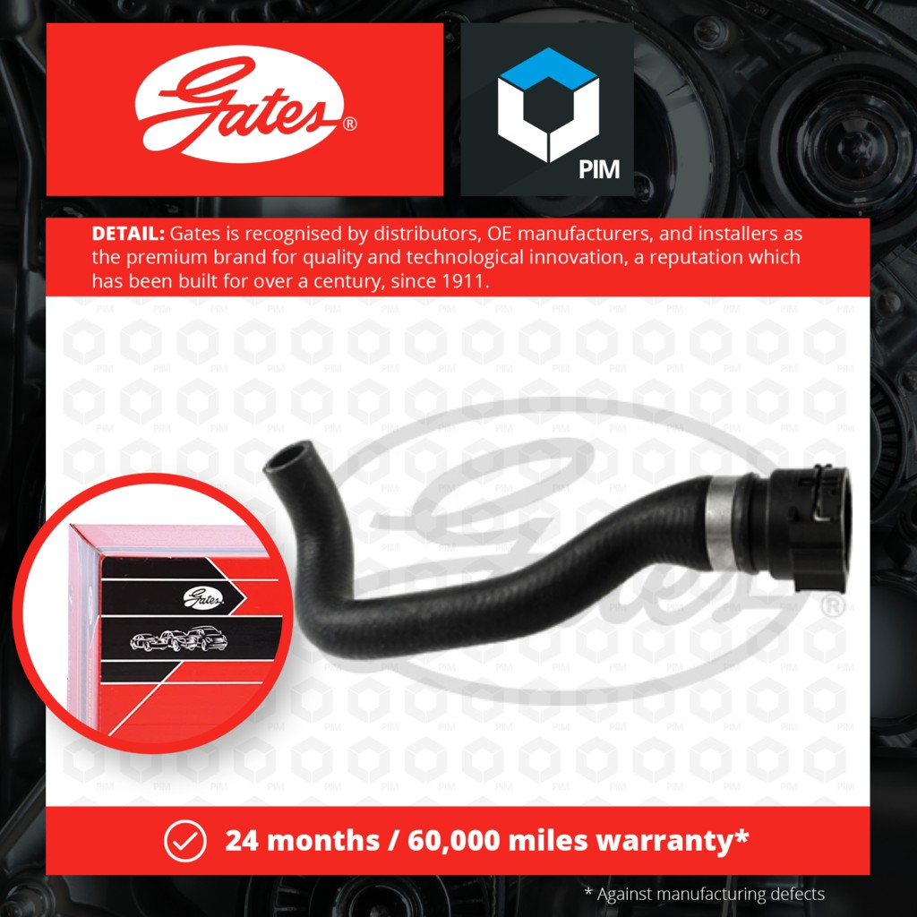 Radiator Hose Fits BMW 316 E46 1.6 00 to 05 Coolant Gates 64218377781 ...