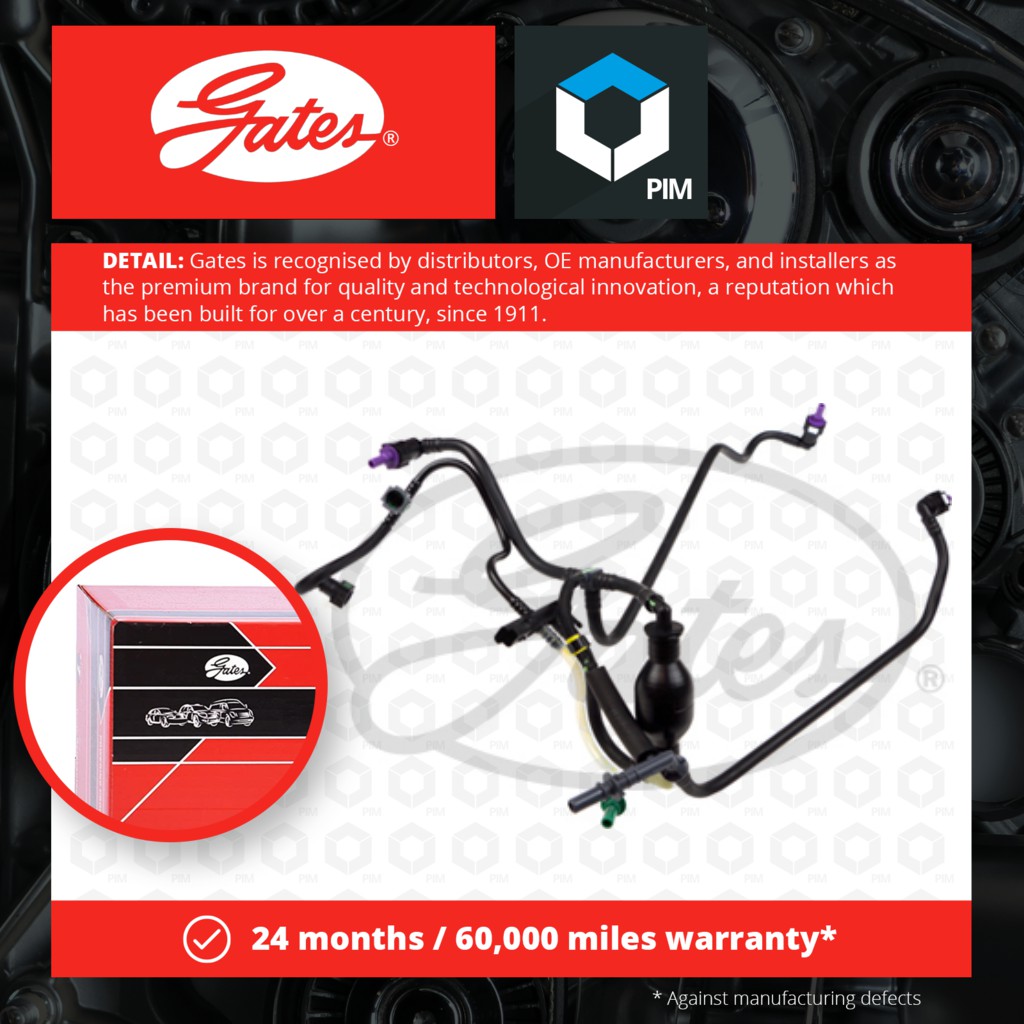 MOULDED Fuel Hose / Pipe MFL1090 Gates Supply Injection 1574t2 ...