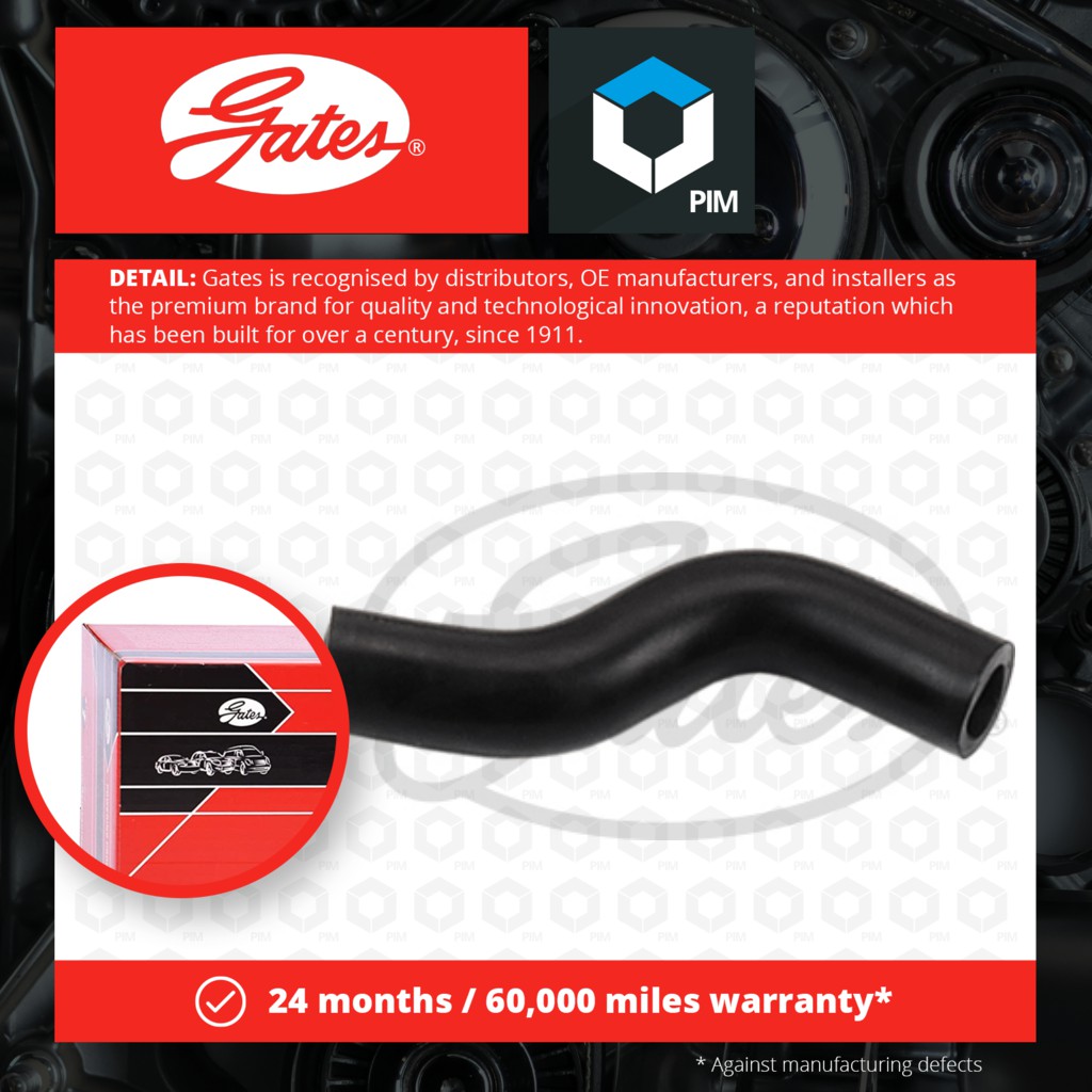 Crank Case Breather Pipe Hose Fits FIAT Idea 350 1.3d 04 to 12 Gates ...